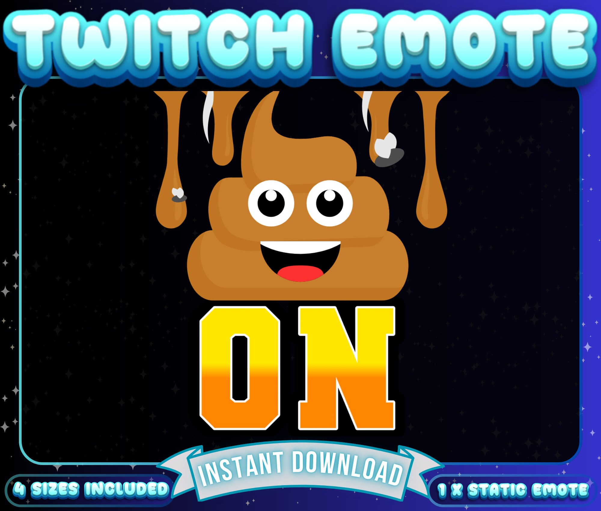 1 X Shit on Twitch Emote, Funny Emote, Discord Emote, Funny Twitch ...