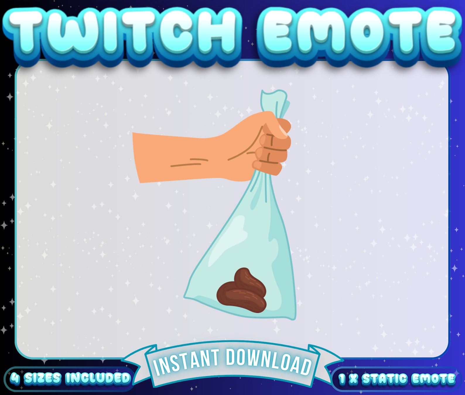 1 X Bag of Poop Twitch Emote, Funny Emote, Discord Emote, Funny Twitch ...