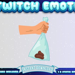 1 X Bag of Poop Twitch Emote, Funny Emote, Discord Emote, Funny Twitch ...