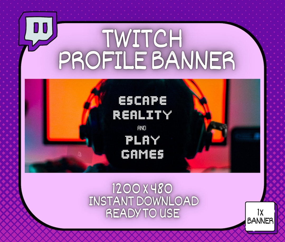 Cute Twitch Profile Banner, Cute Profile Banner, Gamer Profile Display ...