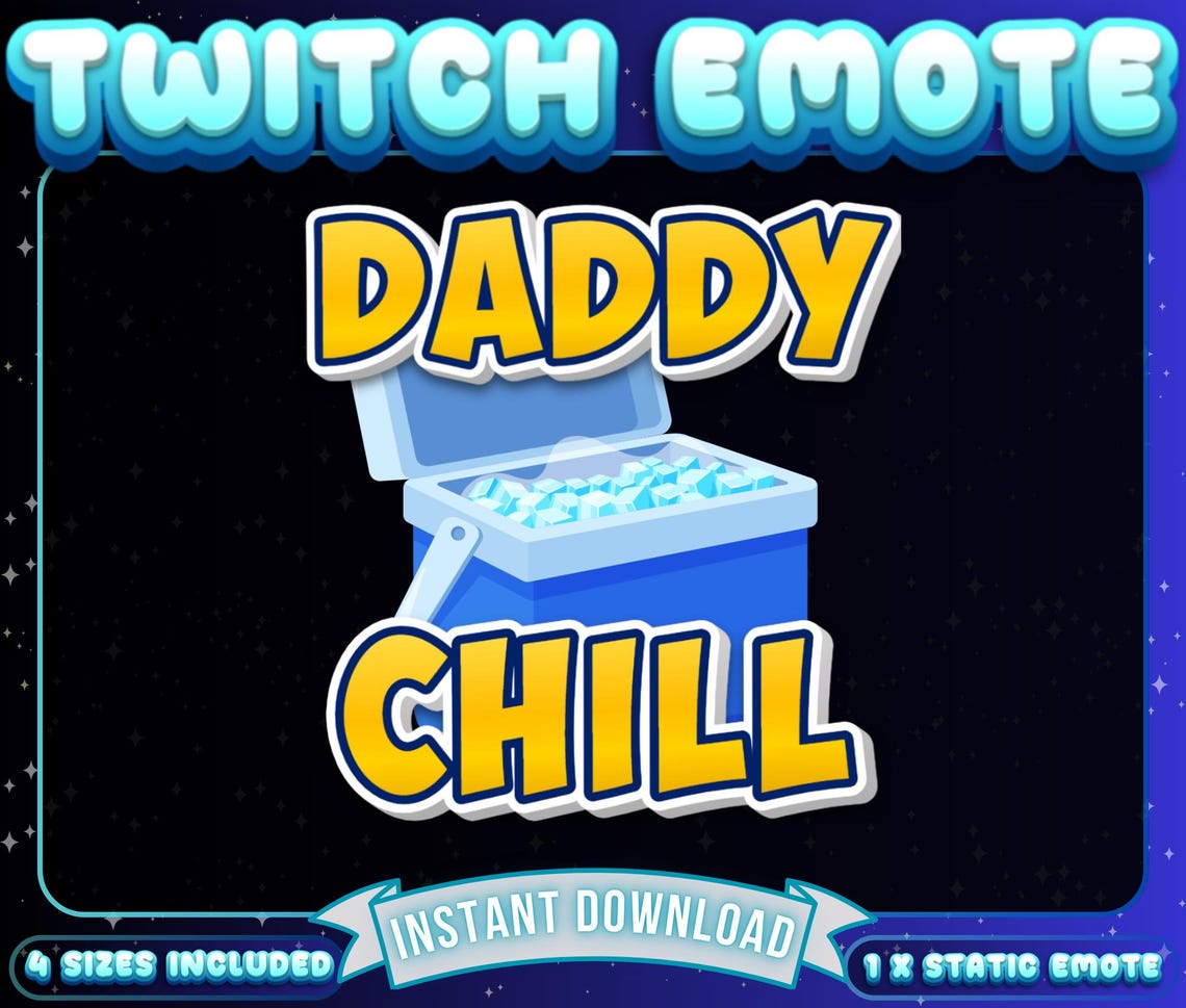 1 X Daddy Chill Twitch Emote, Funny Emote, Discord Emote, Funny Twitch ...