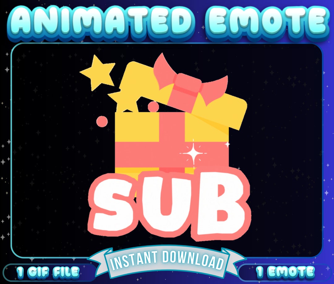 Animated Twitch Emote, Gift Sub Emote, Funny Twitch Emote, Gift Sub ...