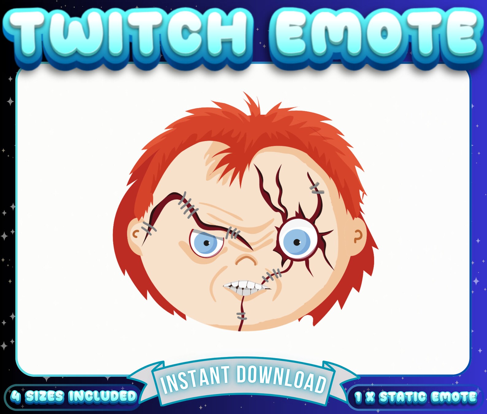 1 X Halloween Doll Twitch Emote, Funny Emote, Discord Emote, Funny ...
