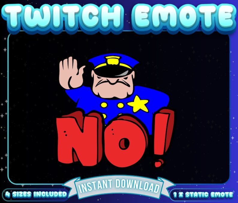 1 X No Twitch Emote, Funny Emote, Discord Emote, Funny Twitch Emote ...