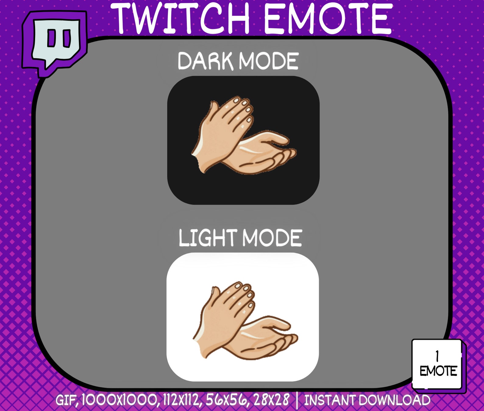 Animated Twitch Emote, Clapping Emote, Funny Twitch Emote, Clapping ...