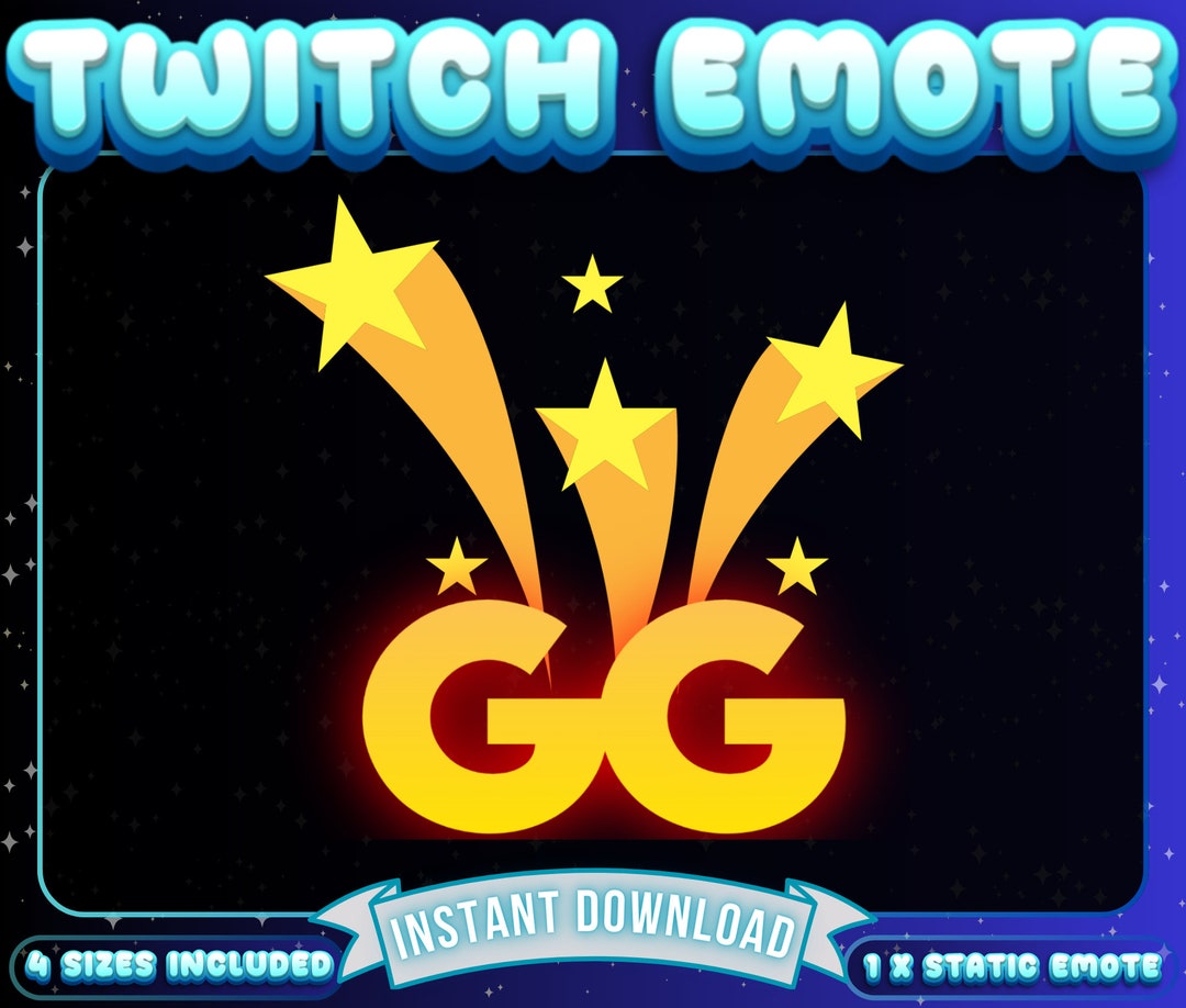 1 X GG Stars Twitch Emote, Funny Emote, Discord Emote, Funny Twitch ...