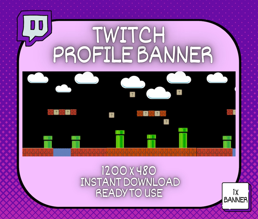 Retro 8-bit Twitch Profile Banner (digital Download) - Etsy