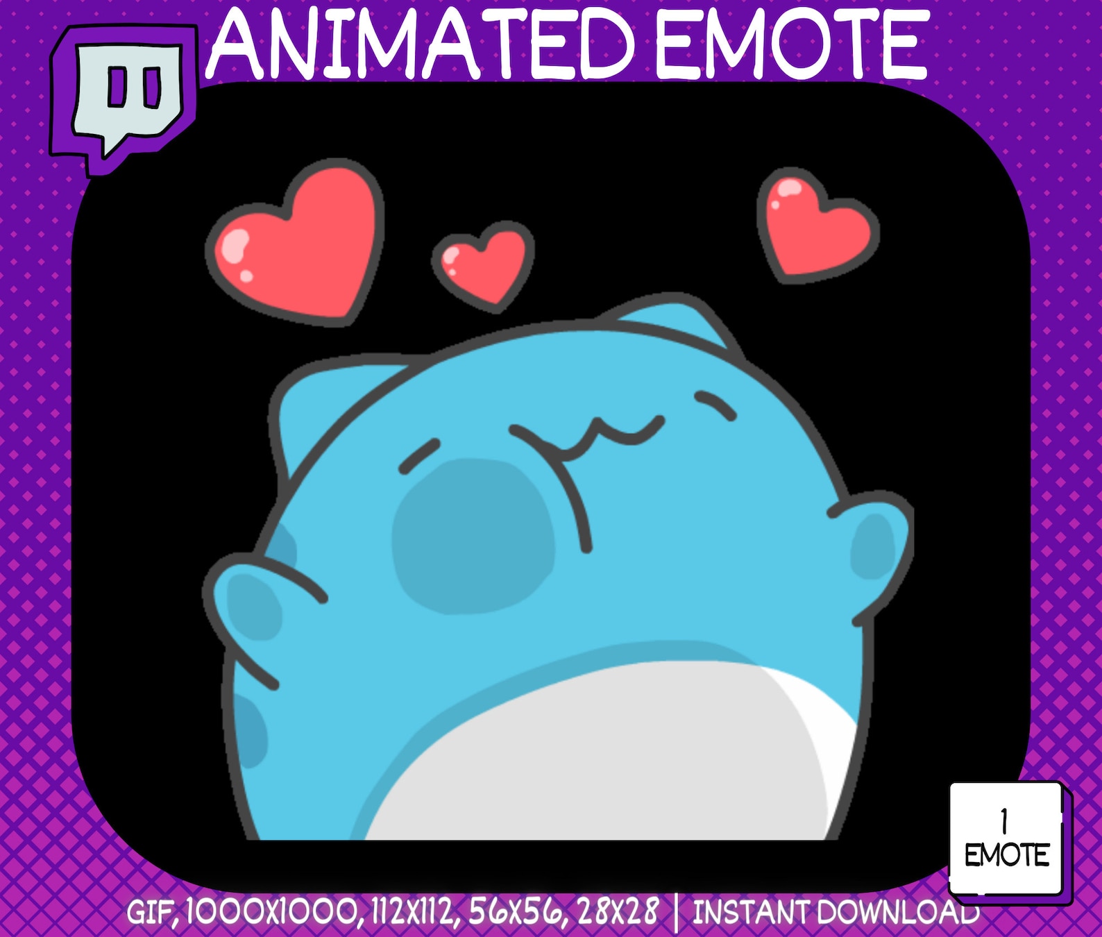 Animated Twitch Emote, Love Hug Emote, Hug Twitch Emote, Love Twitch ...