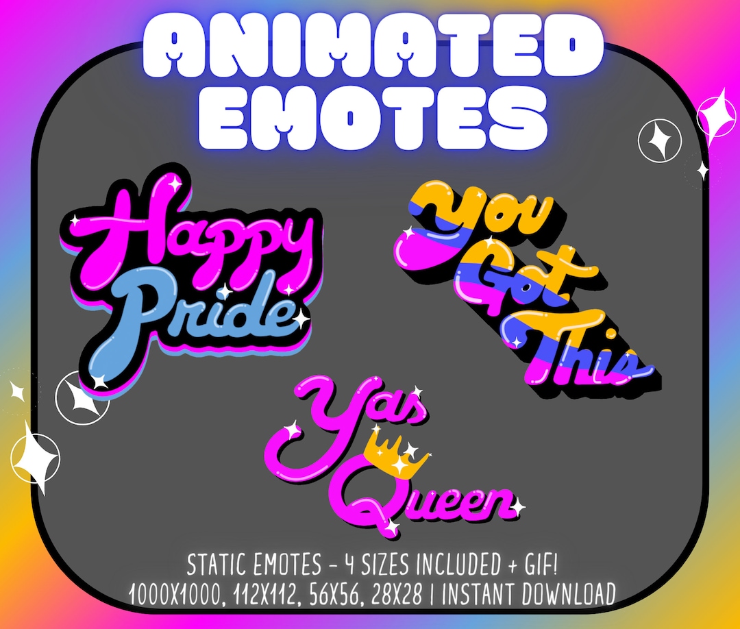 Animated Pride Emotes, Pride Animated Emotes, Pride Twitch Emotes ...