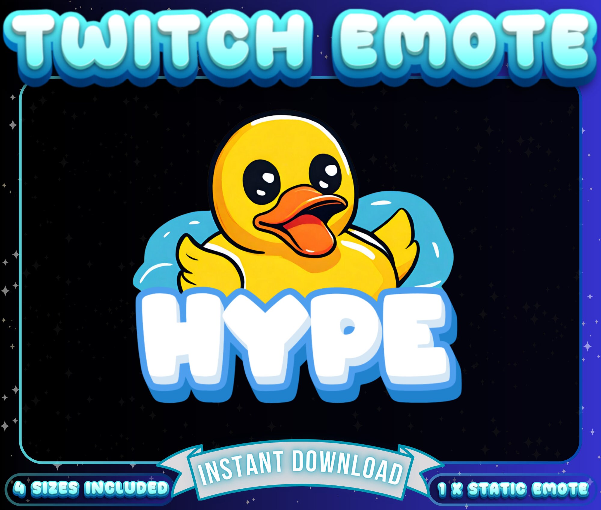 1 X Hype Duck Twitch Emote, Funny Emote, Discord Emote, Funny Twitch ...