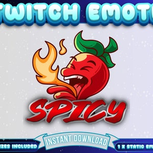 1 X Spicy Twitch Emote, Funny Emote, Discord Emote, Funny Twitch Emote ...