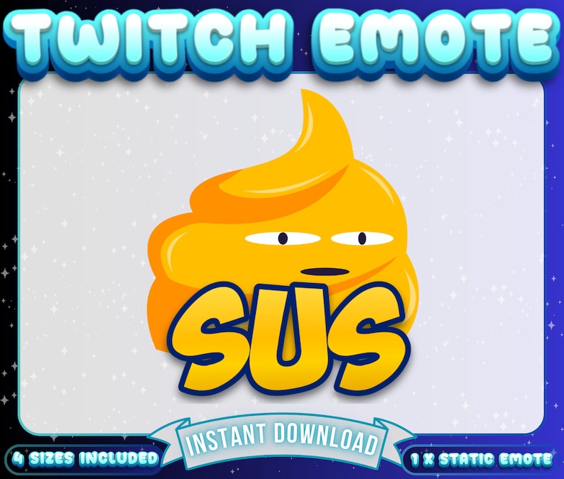 Sus Poo Stream Emote, Funny Emote, Sus Emote, Poo Emote Discord Emote ...