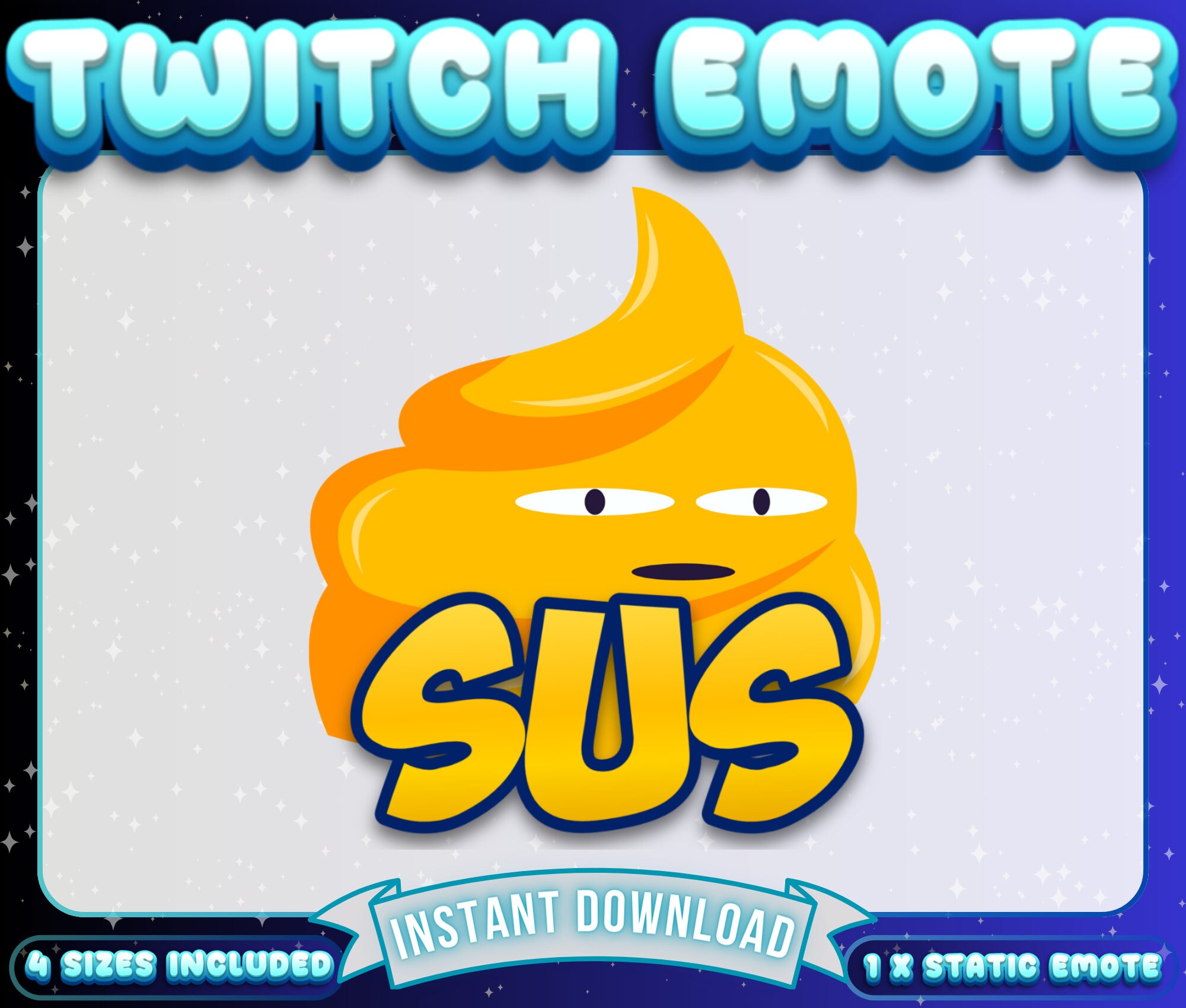 Sus Poo Stream Emote, Funny Emote, Sus Emote, Poo Emote Discord Emote ...