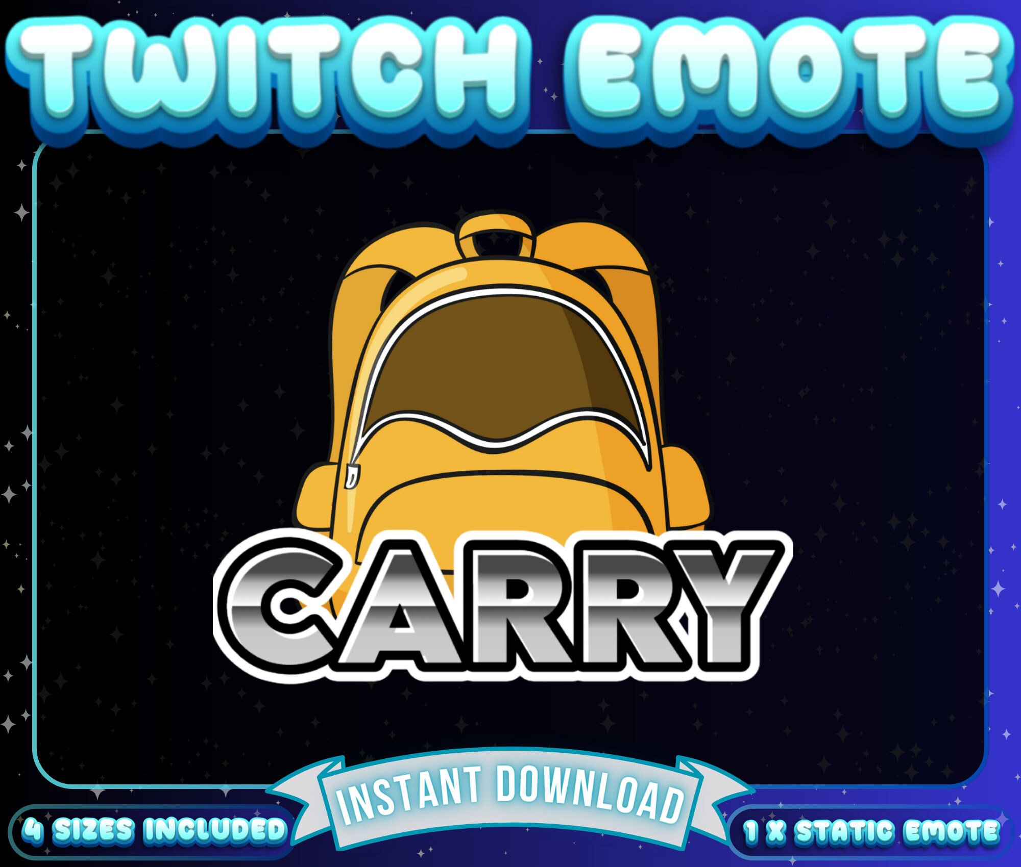 1 X Carry Twitch Emote, Funny Emote, Discord Emote, Funny Twitch Emote ...