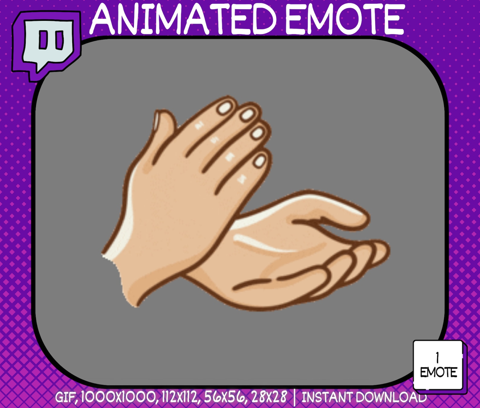 Animated Twitch Emote, Clapping Emote, Funny Twitch Emote, Clapping ...