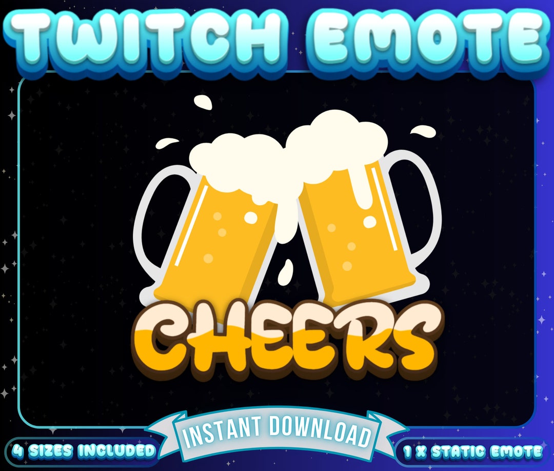 1 X Beer Cheers Twitch Emote, Funny Emote, Discord Emote, Funny Twitch ...