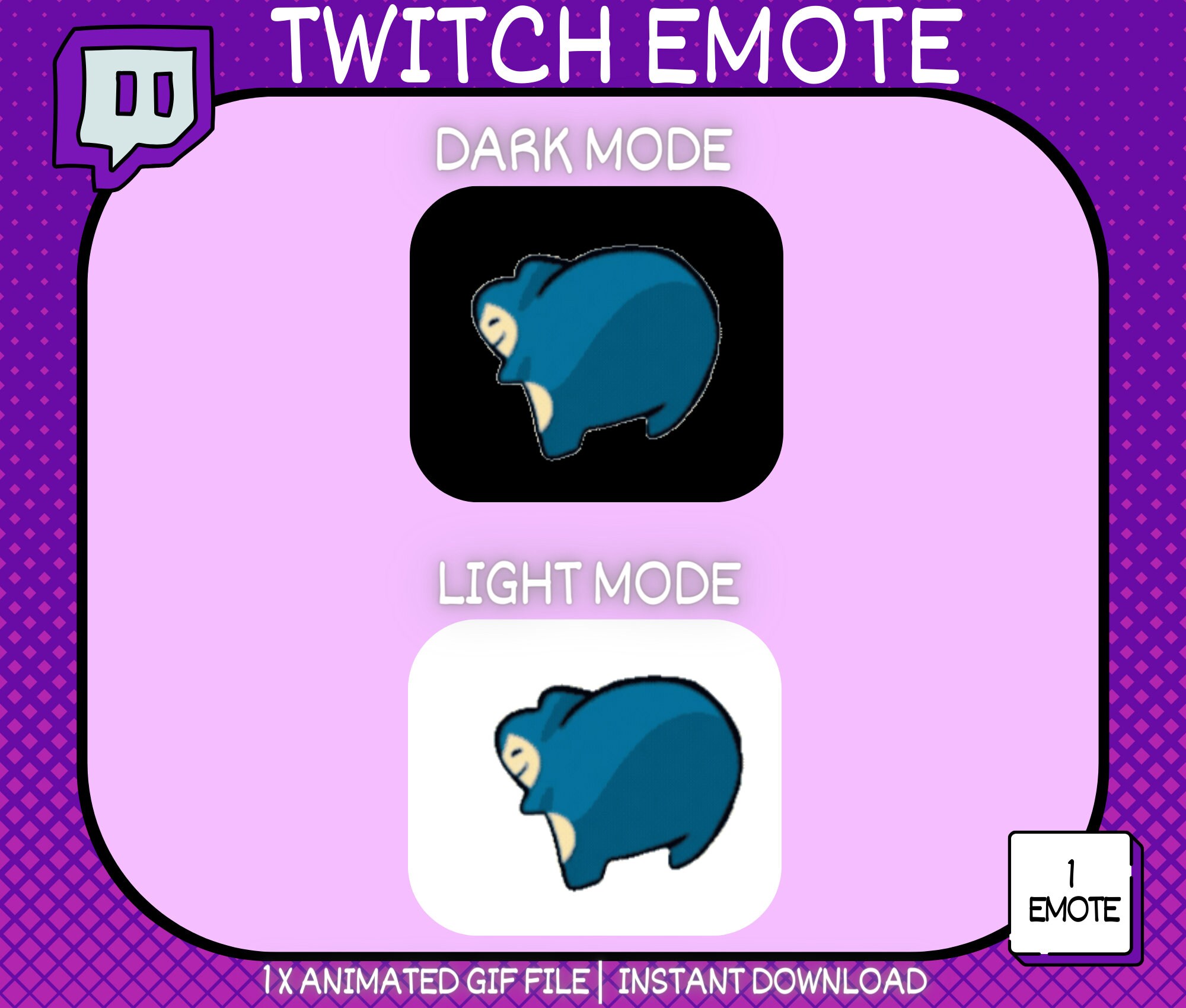 Animated Twitch Emote Snorlax Twerking Emote Funny Twitch - Etsy UK