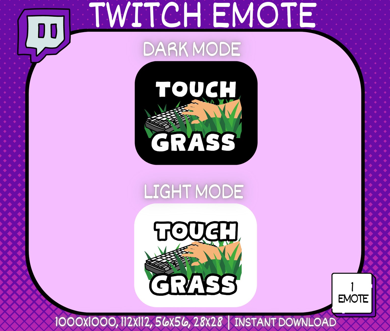 Twitch Emote Funny Twitch Emote Cute Twitch Emote Touch - Etsy