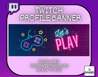 Cute Twitch Profile Banner, Cute Profile Banner, Gamer Profile Display ...