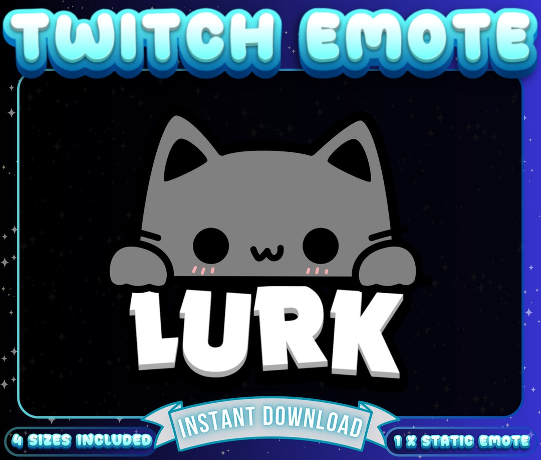 1 X Cute Cat Lurk Twitch Emote, Funny Emote, Discord Emote, Funny ...