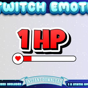 1 X 1 HP Twitch Emote, Funny Emote, Discord Emote, Funny Twitch Emote ...
