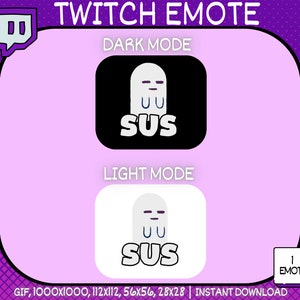 Animated Twitch Emote, Sus Emote, Funny Twitch Emote, Ghost Twitch ...