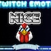 1 X Funny Rooster Twitch Emote, Funny Emote, Discord Emote, Funny ...
