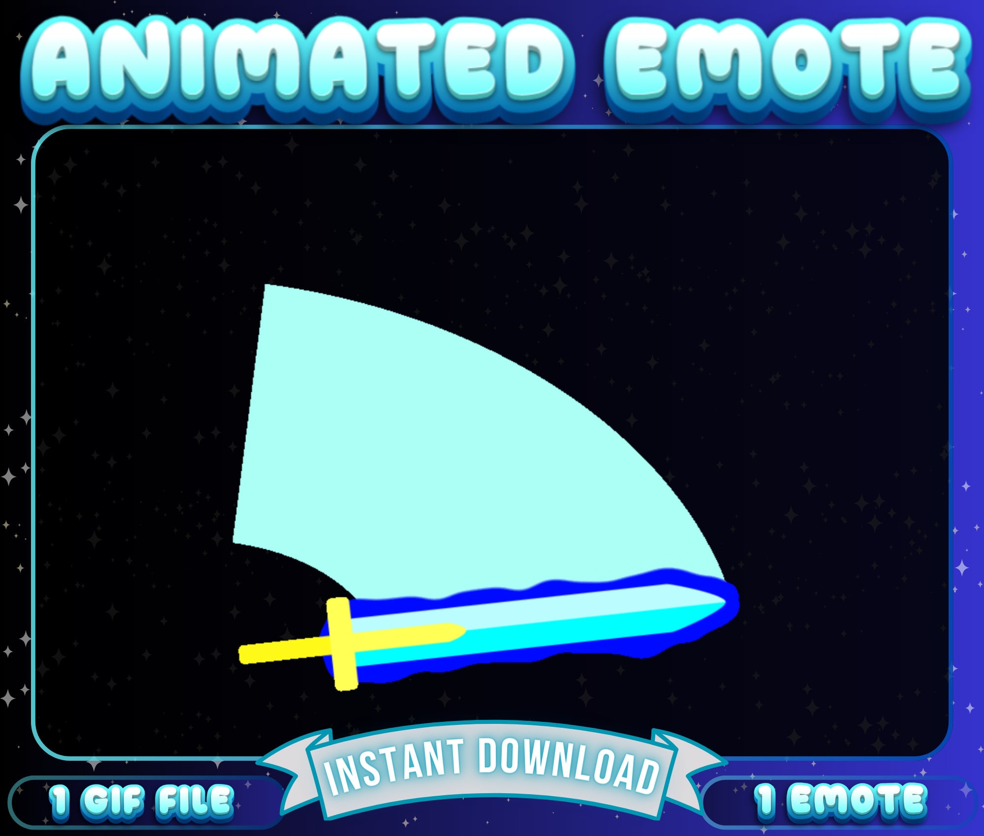 Animated Twitch Emote, Sword Emote, Funny Twitch Emote, Sword Animated ...