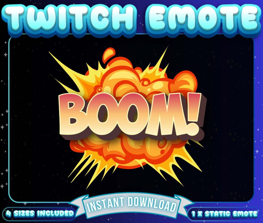 1 X Boom Twitch Emote, Funny Emote, Discord Emote, Funny Twitch Emote ...