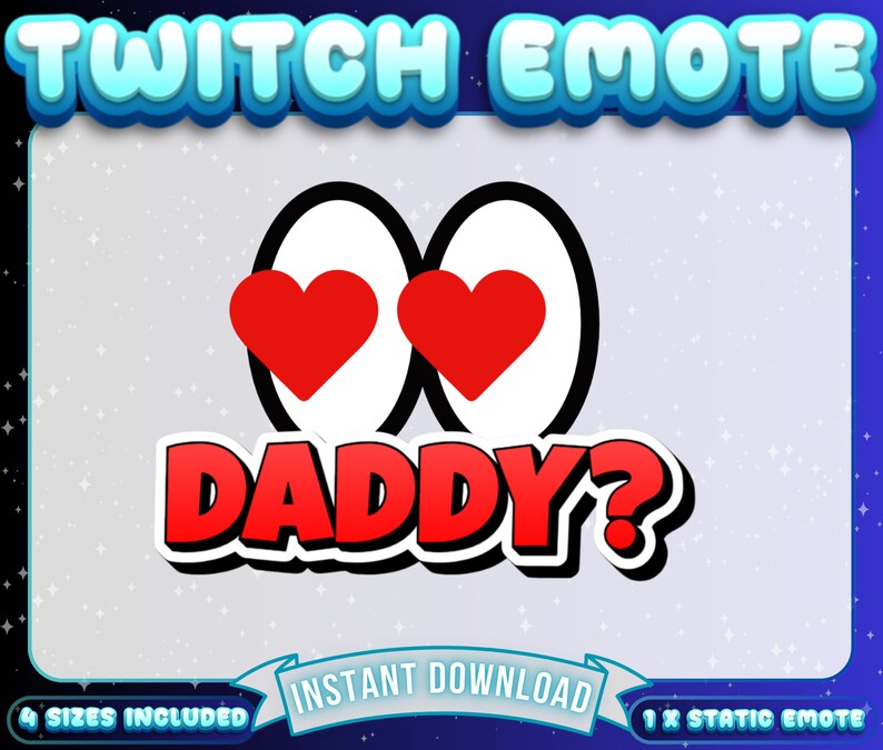 1 X Daddy Twitch Emote, Funny Emote, Discord Emote, Funny Twitch Emote ...