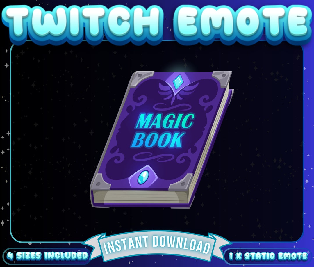 1 X Spellbook Twitch Emote, Spell Book Emote, Discord Emote, Funny ...