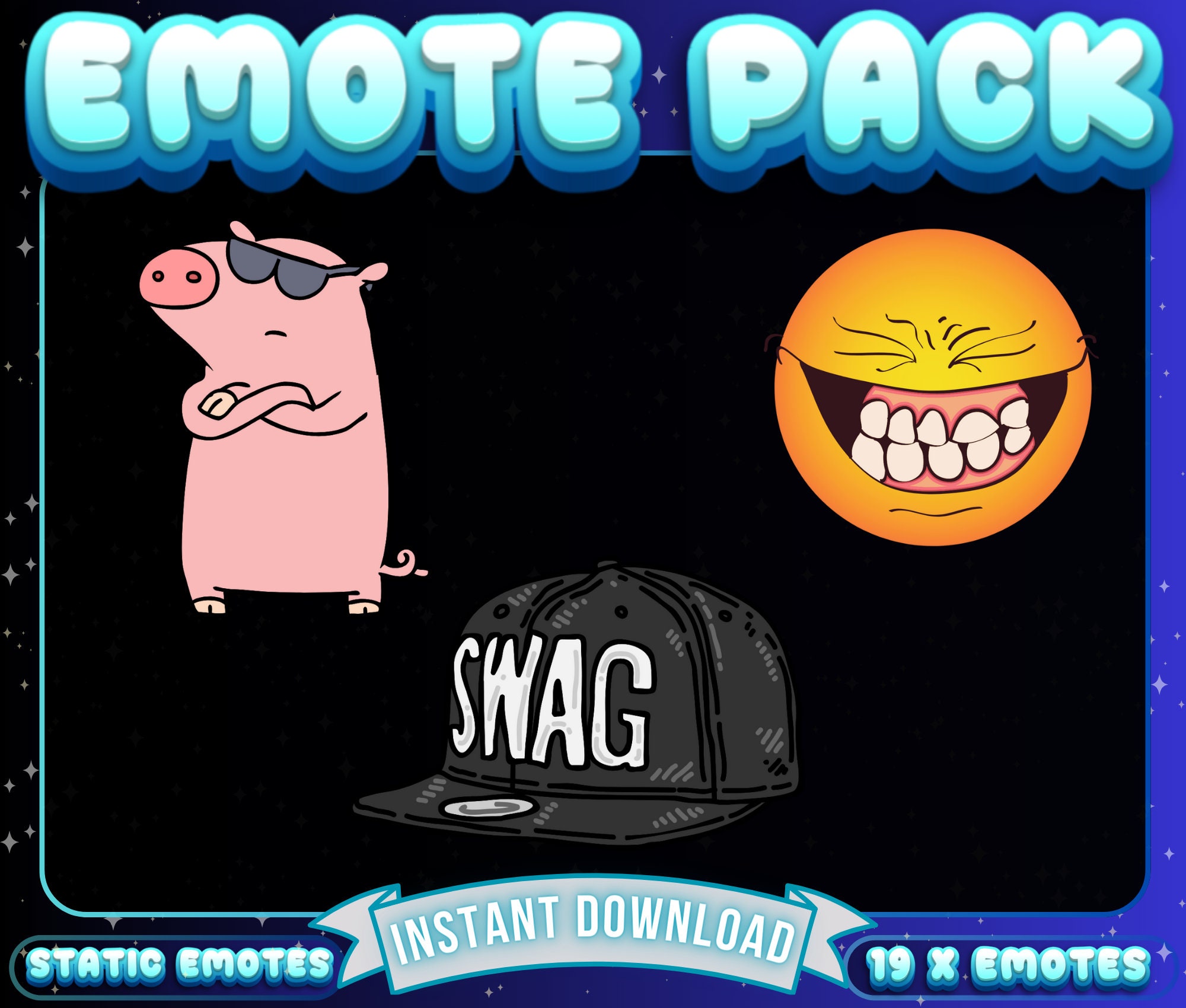 Funny Meme Emote Pack, Twitch Emote Pack, Tiktok Emote Pack, Discord ...