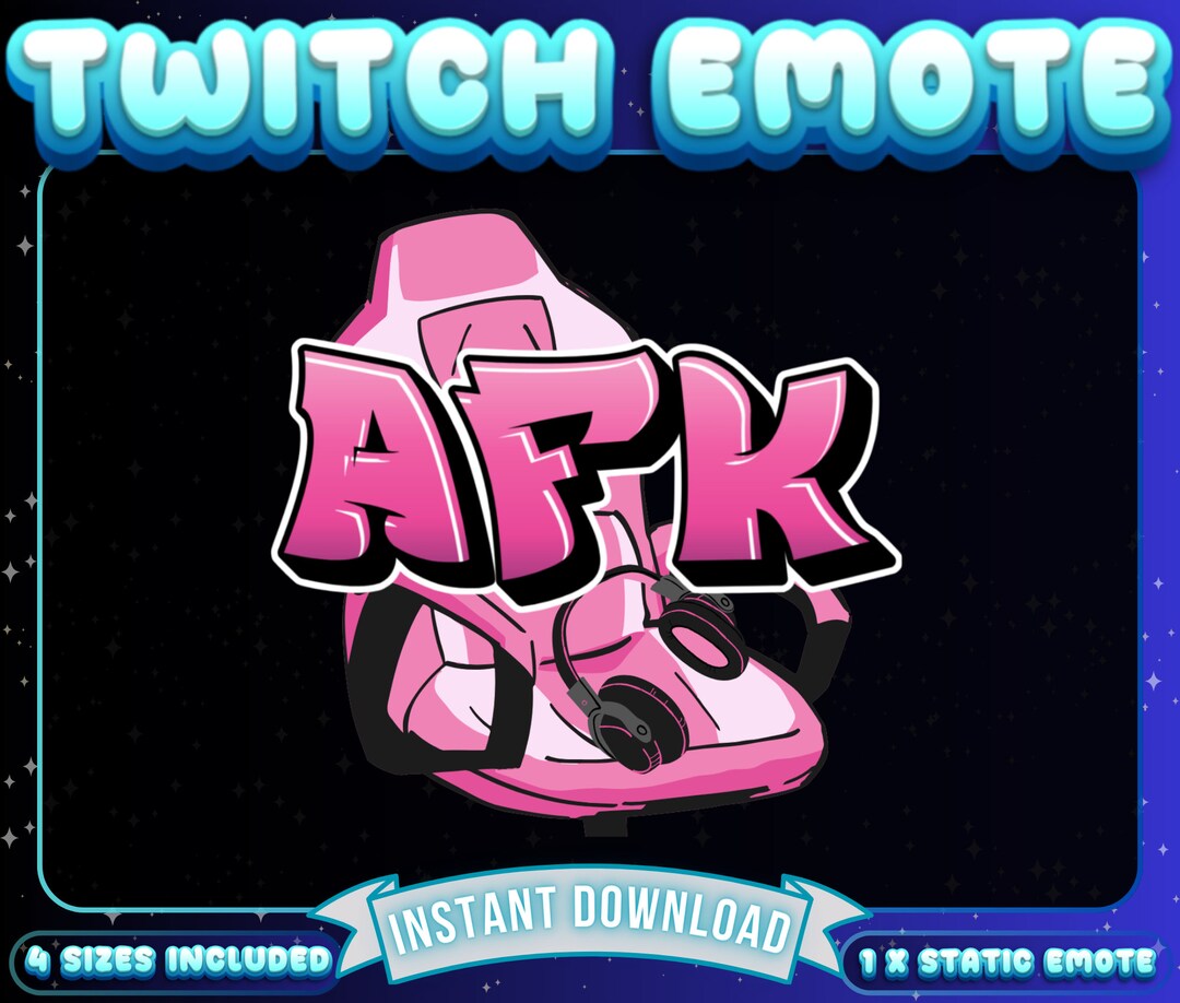 1 X AFK Twitch Emote, Funny Emote, Discord Emote, Funny Twitch Emote ...