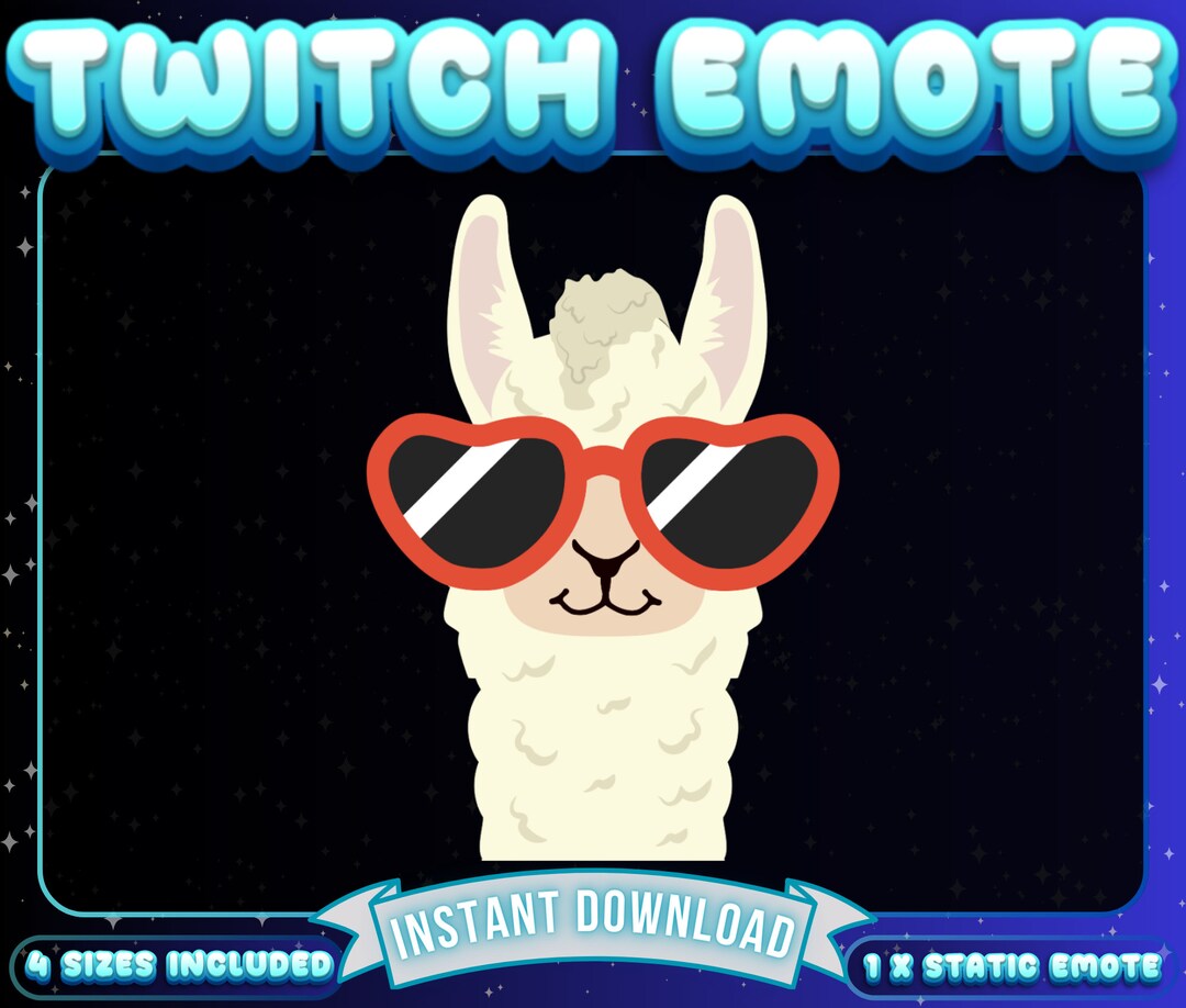 1 Heart Eyes Llama Twitch Emote, Funny Emote, Discord Emote, Funny ...