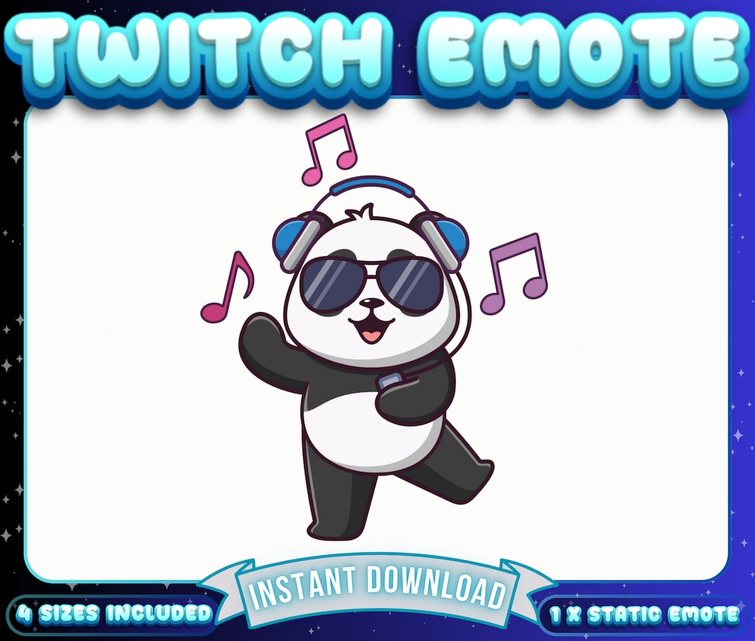 1 X Dancing Panda Twitch Emote, Funny Emote, Discord Emote, Funny ...