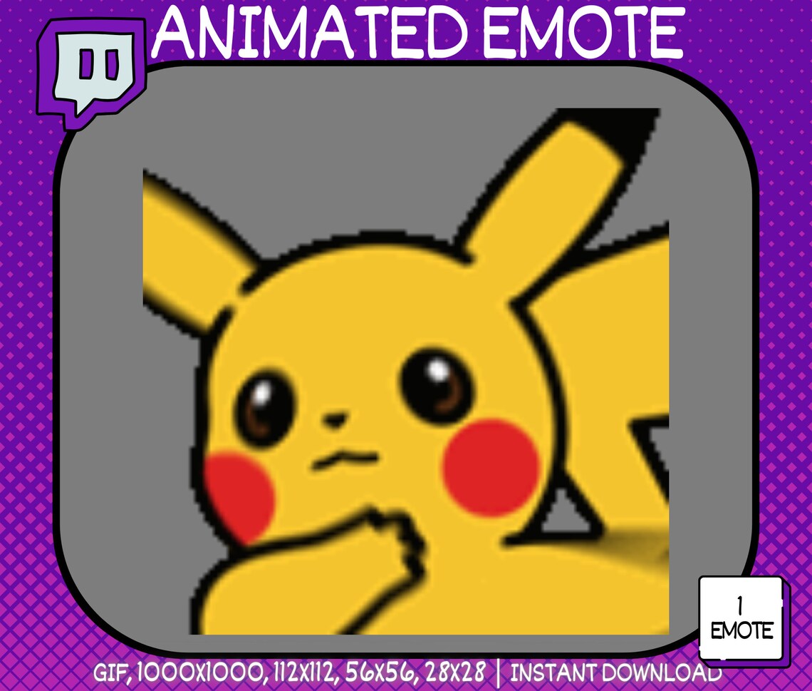 Animated Twitch Emote Pikachu Emote Cute Twitch Emote - Etsy