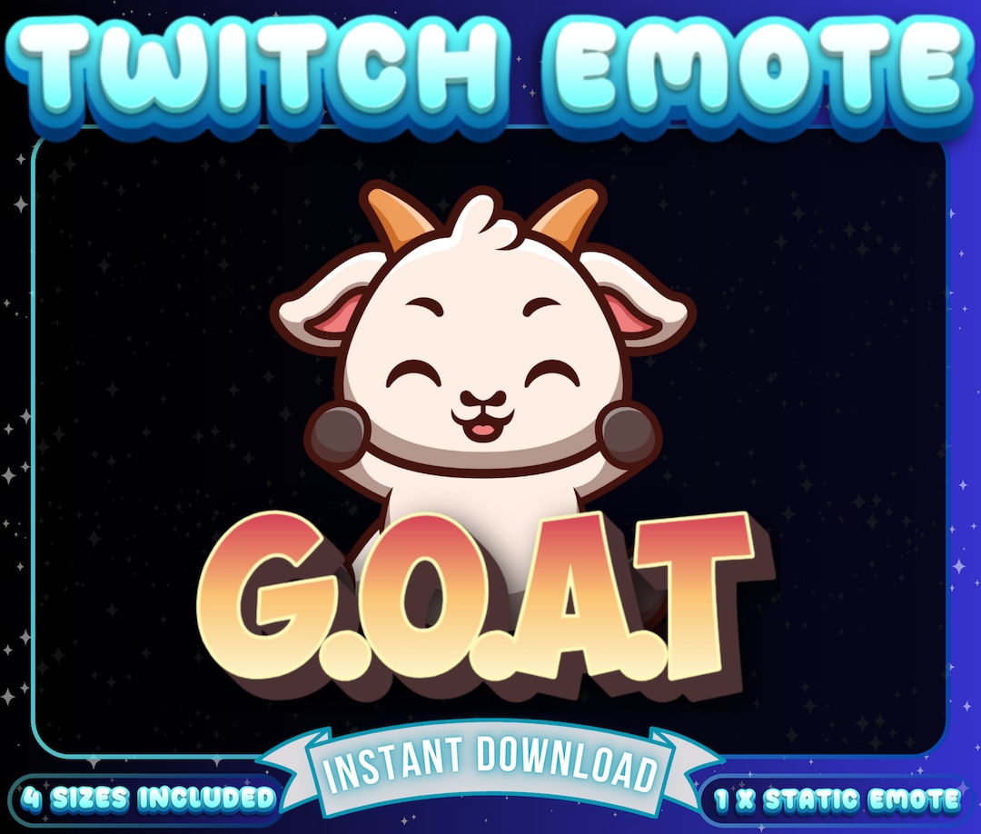 1 X Goat Twitch Emote, Funny Emote, Discord Emote, Funny Twitch Emote ...