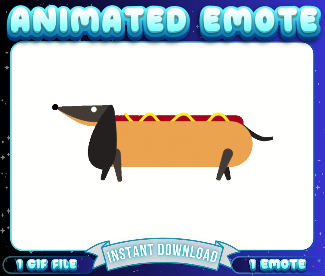 Animated Twitch Emote, Sausage Dog Emote, Funny Twitch Emote, Cute Dog ...