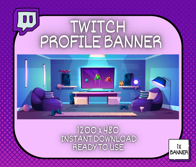 Cute Twitch Profile Banner, Cute Profile Banner, Gamer Profile Display ...