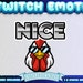 Funny Rooster 'NICE' Emote for Twitch and Discord (digital Download) - Etsy