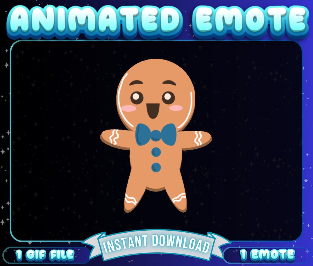 Animated Twitch Emote, Dancing Gingerbread Man Emote, Funny Twitch ...