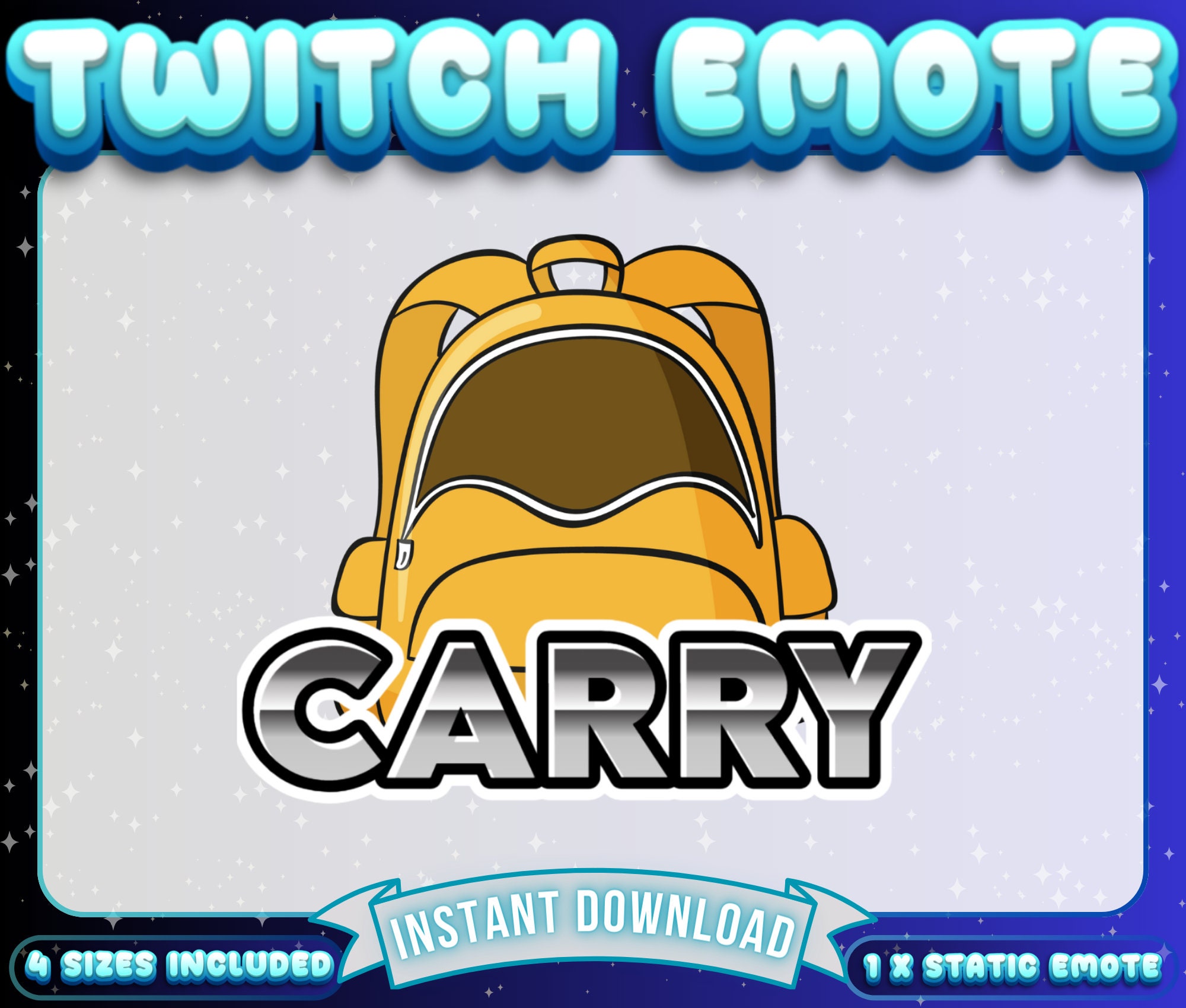 1 X Carry Twitch Emote, Funny Emote, Discord Emote, Funny Twitch Emote ...