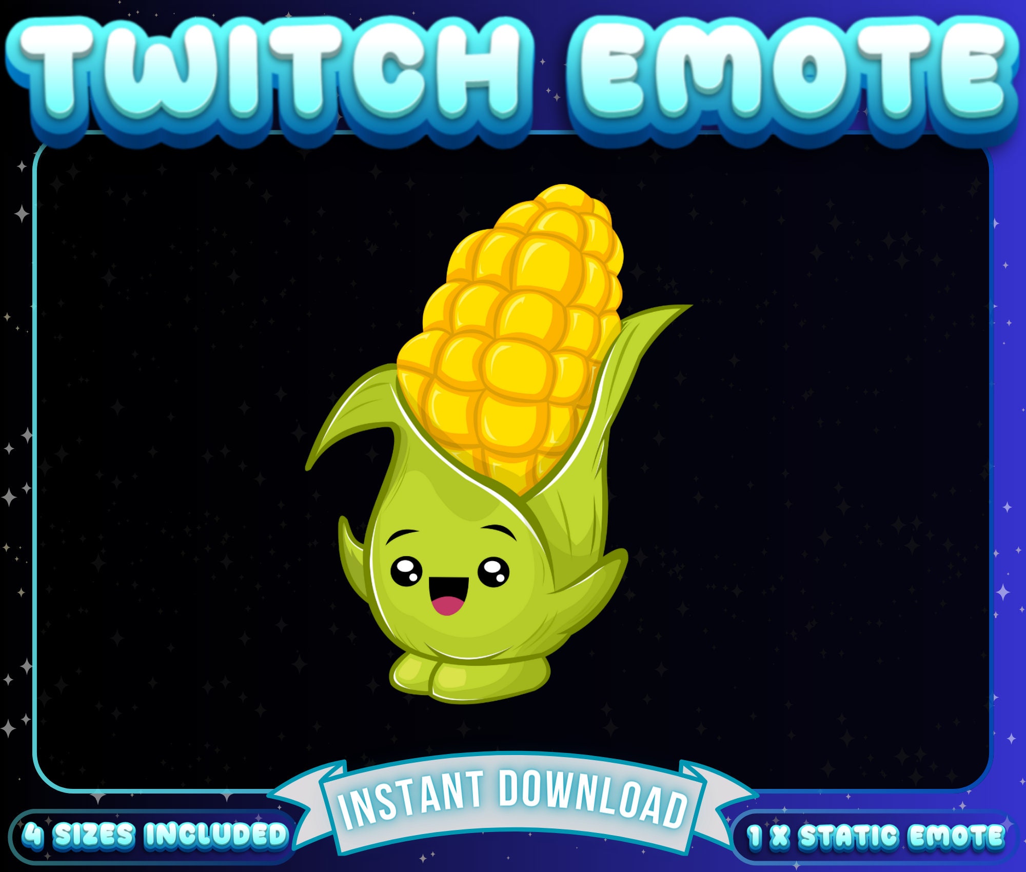 1 X It's Corn Twitch Emote, Funny Emote, Discord Emote, Funny Twitch ...