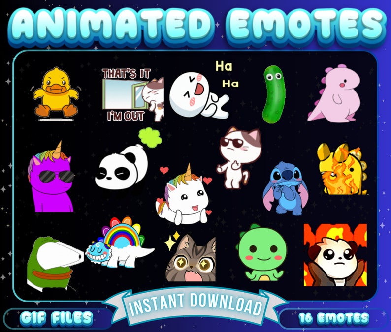 Animated Emote, Twitch Emote Megapack, Discord Emotes, Twitch Emotes ...