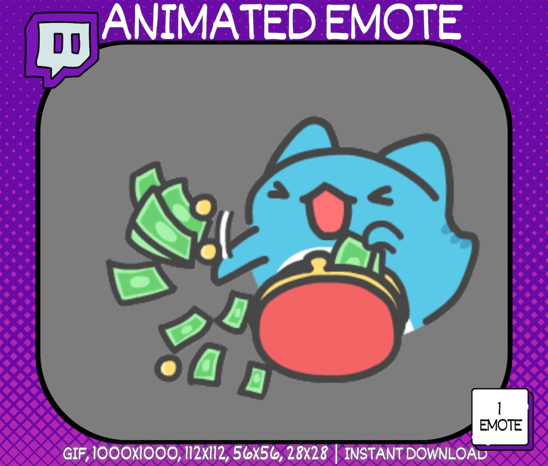 Animated Twitch Emote, Money Emote, Cute Twitch Emote, Twitch Emote ...