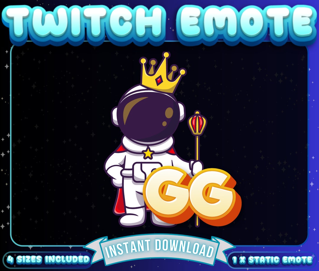 1 X Astronaut Twitch Emote, GG Emote, Discord Emote, Funny Twitch Emote ...