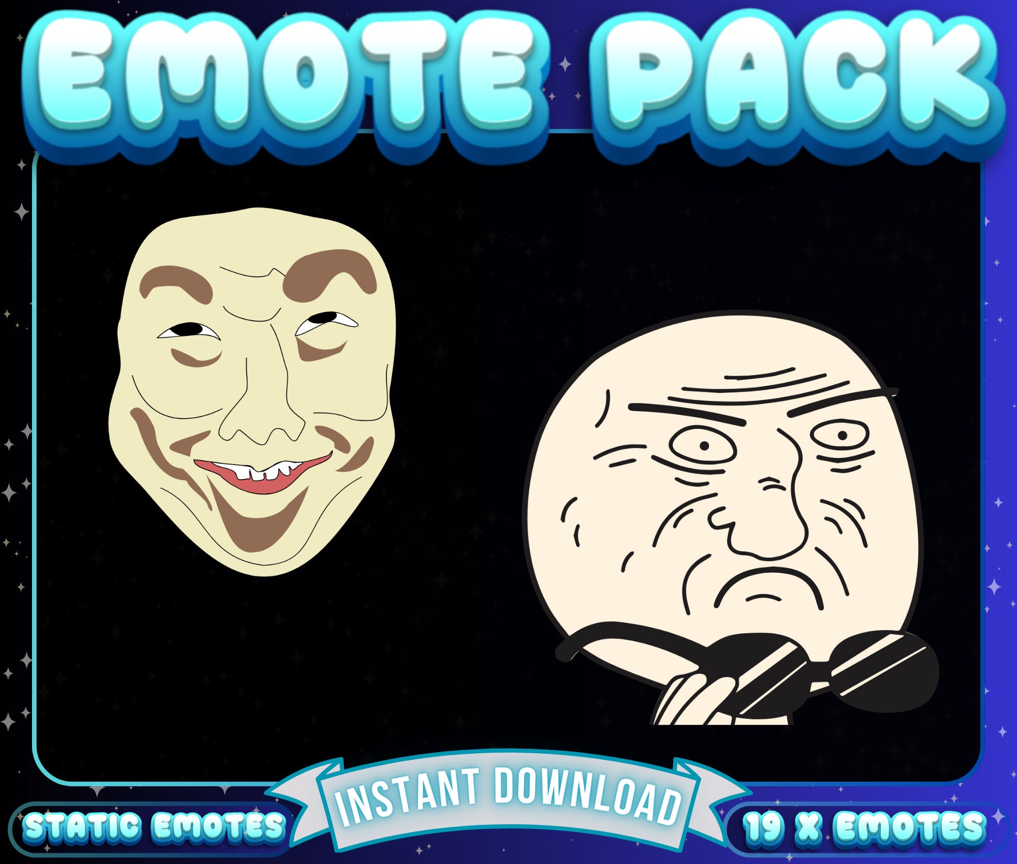 Funny Meme Emote Pack, Twitch Emote Pack, Tiktok Emote Pack, Discord ...