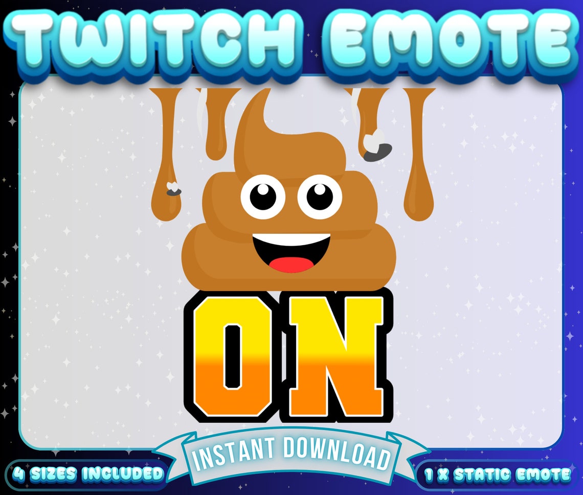 1 X Shit on Twitch Emote, Funny Emote, Discord Emote, Funny Twitch ...