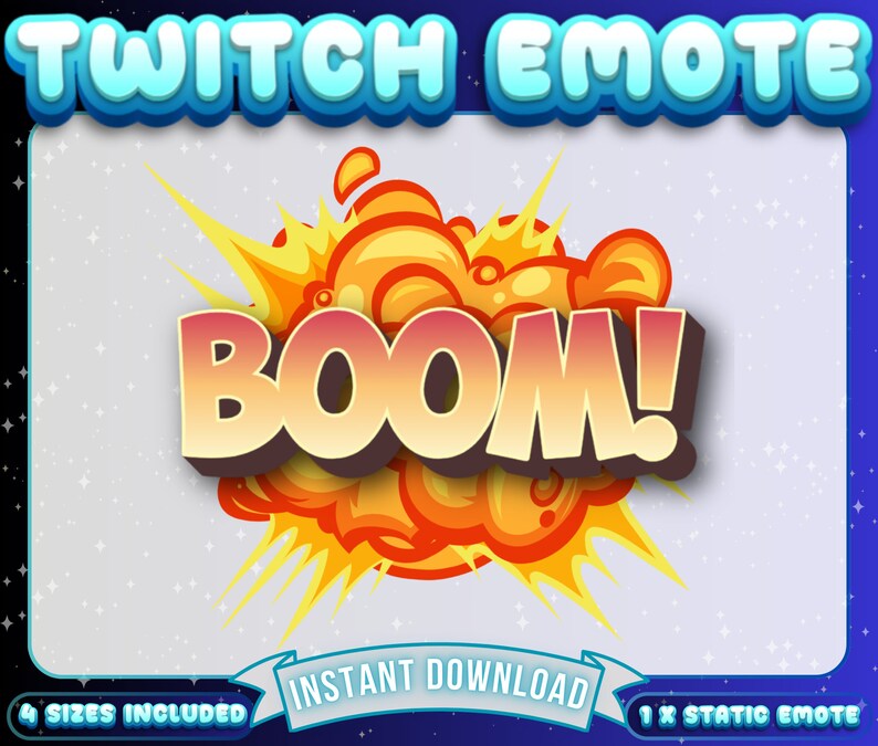 1 X Boom Twitch Emote, Funny Emote, Discord Emote, Funny Twitch Emote ...