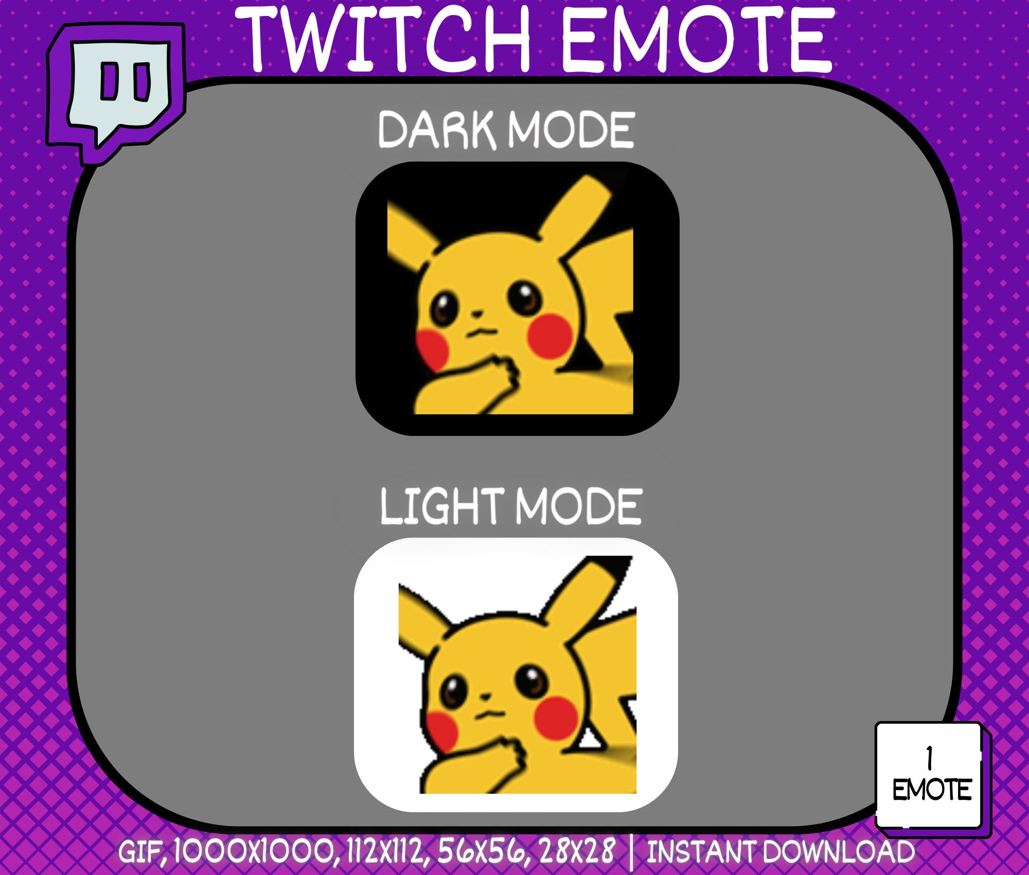 Animated Twitch Emote Pikachu Emote Cute Twitch Emote - Etsy Australia